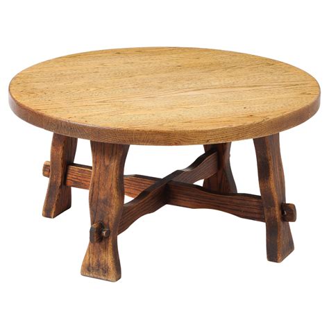 Round Rustic Oak Coffee Table France 1940s For Sale At 1stdibs