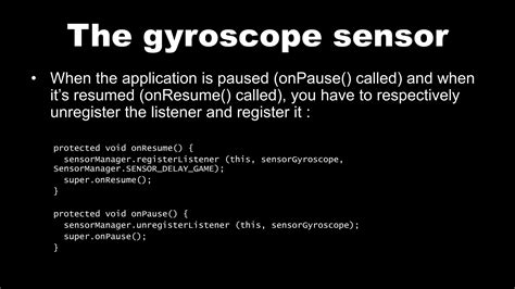 Android Lab Test Using The Sensor Gyroscope English Ppt