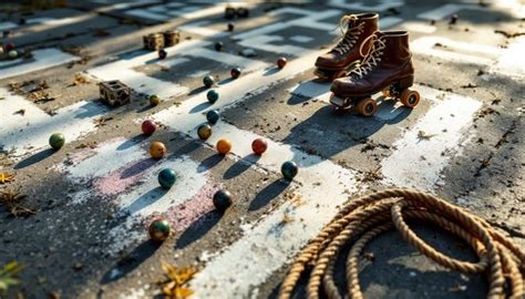 Free Forgotten Playground Treasures Photo Boots Marbles Rope Download At StockCake
