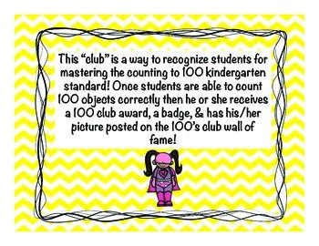 The 100 Club By Kindergarten Alley Teachers Pay Teachers
