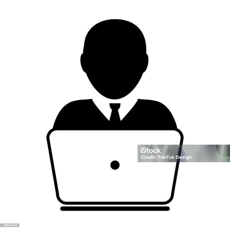 사용자 아이콘 벡터 문양 그림 기호에 비즈니스 및 온라인 통신 네트워크에 대 한 노트북 컴퓨터 남성 사람 프로필 아바타 Brand Name Online Messaging