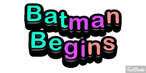 Batman Begins Movie Animated  Logo Designs