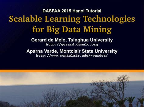 Scalable Learning Technologies For Big Data Mining Pdf Educational Assessment Education