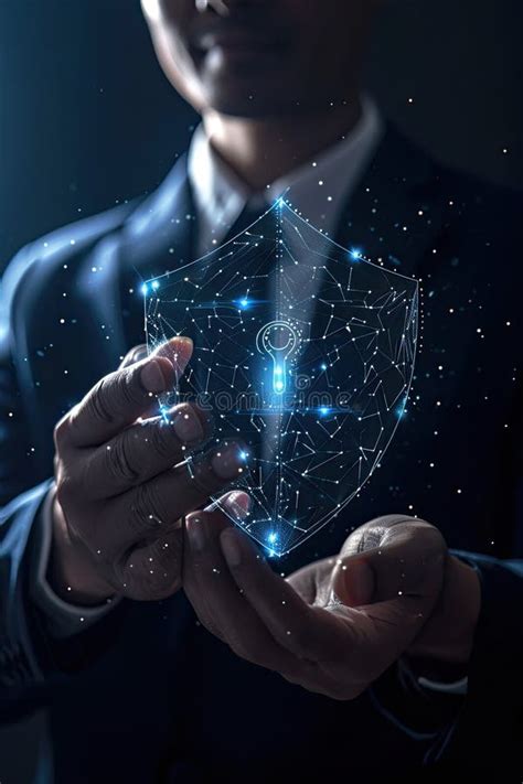 Protection Network Security Computer And Safe Your Data Concept Stock Illustration