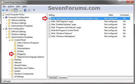 Set Program Access And Computer Defaults Enable Or Disable Tutorials