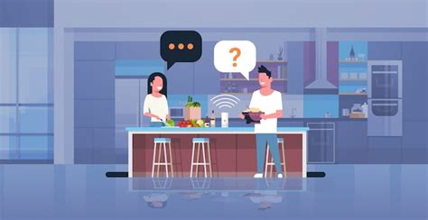 Premium Vector Businessman Using Smartspeaker Recognizes Voice Commands And Controlling Smart