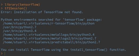 Error Importing Tensorflow Python Package Issue Rstudio Tensorflow Github