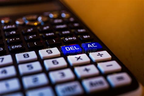 Delete Key Of The Keyboard Of A Scientific Calculator Machine Stock Photo Image Of Account