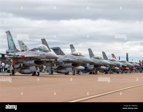 Nato Forces F 16 Static Display During The Royal International Air