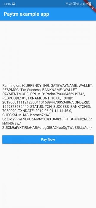 Github Mrdishant Paytm Flutter Plugin A Flutter Plugin To Use The Paytm As A Gateway For