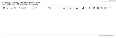 Solved Is A Change In Strategy Difficult To Execute Chegg