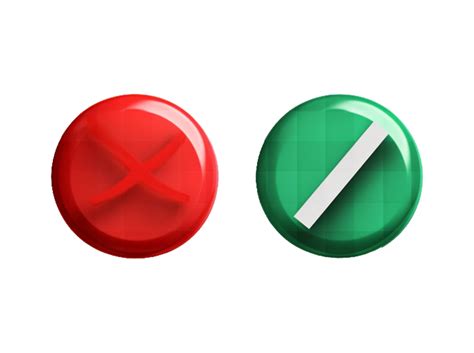 Red And Green Buttons In Png 23629077 Png