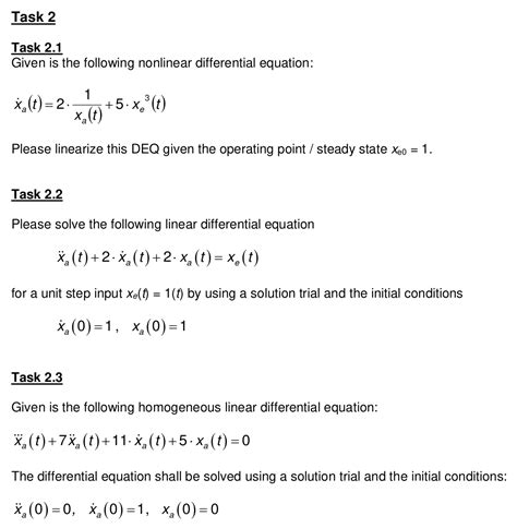 Solved Task 2task 21given Is The Following Nonlinear