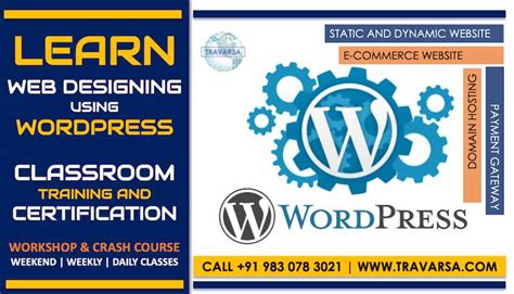 wordpress training and certification course with workshop travarsa