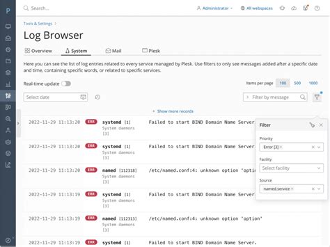 plesk log browser tips and tricks plesk