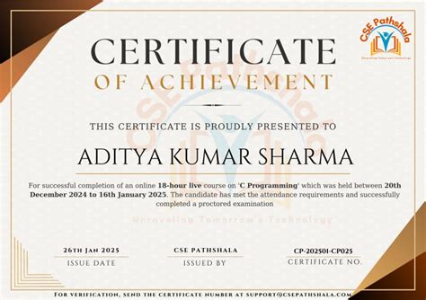 thrilled to share that i have recently completed my c programming live course of 18 hours