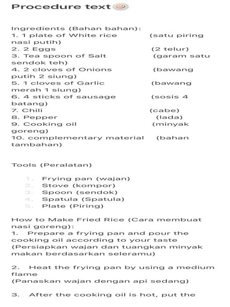 Procedure Text Pdf