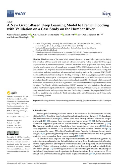 PDF A New Graph Based Deep Learning Model To Predict Flooding With Validation On A Case Study