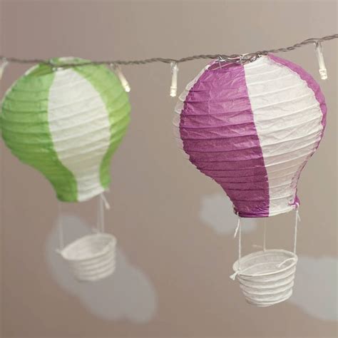set of five pastel hot air balloon lanterns by lights4fun