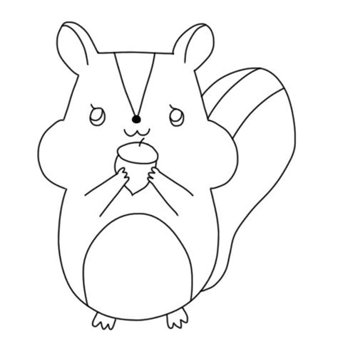 도토리 먹는 다람쥐 캐릭터 일러스트 ♡ 손그림그리기 네이버 블로그