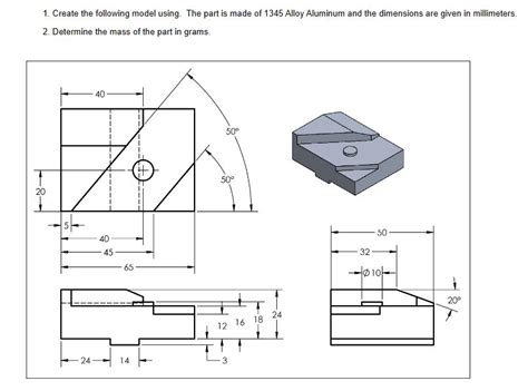 solved solidworks question create the following model using