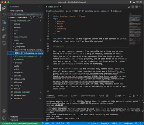 Synology Docker Vscode
