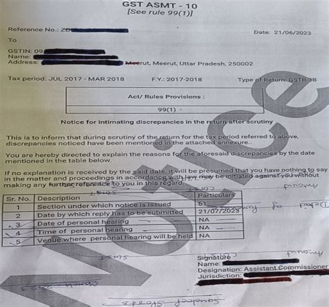 जीएसटी विभाग द्वारा जारी Asmt 10 की वैधता पर चर्चा