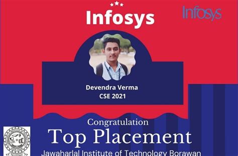 jit placement on linkedin congratulations 💐 devendra verma got selected in infosys shreya parsai…