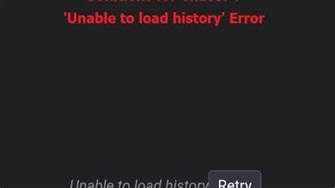 Troubleshooting Chatgpts Unable To Load History Error Fusion Chat