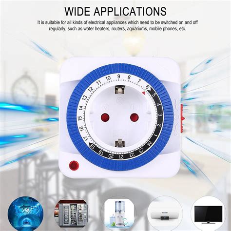 Newest 24 Hours Mechanical Timer Socket Switch Ele Vicedeal