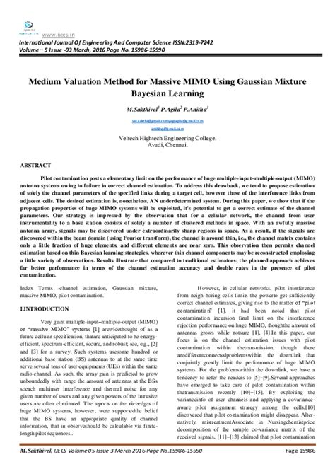 Pdf Medium Valuation Method For Massive Mimo Using Gaussian Mixture Bayesian Learning