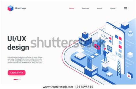 Ux Ui Design Isometric Vector Illustration Stock Vector Royalty Free 1914695815 Shutterstock