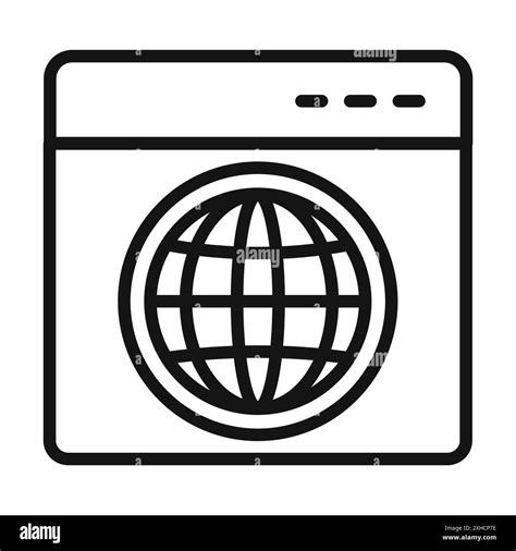 Browser Icon Logo Sign Vector Outline In Black And White Color Stock Vector Image And Art Alamy