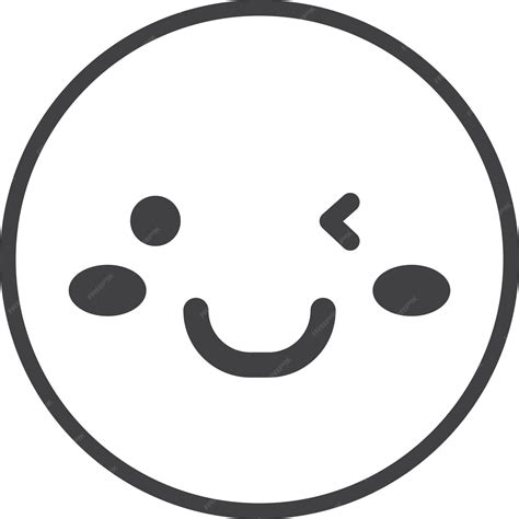 Premium Vector Smiley Face Emoji Illustration In Minimal Style