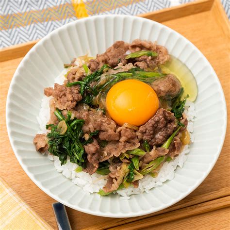 春菊のすき焼き牛丼 キユーピー3分クッキング CBCテレビ