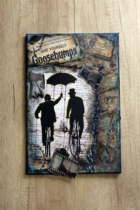 Goosebumps Painting Horror Decor Halloween Decor Mix Media Etsy