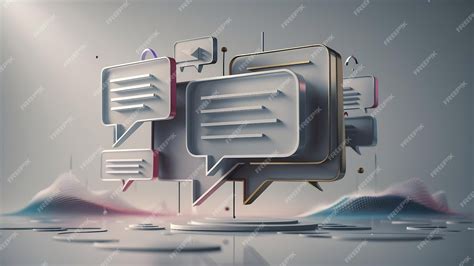 3d Chat Bubbles Minimal Concept Of Social Media Messages 3d Illustrations Premium Ai Generated