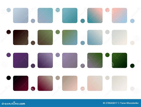 Set Of Color Gradient Fill Vector Swatches Stock Vector Illustration Of Gradient Swatches