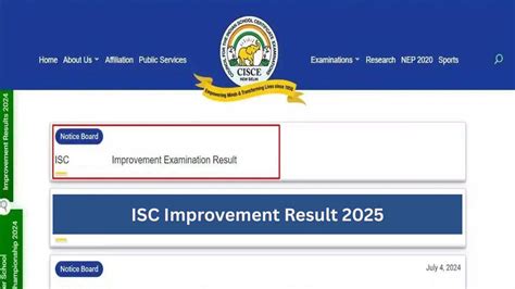 ISC Improvement Result 2025 OUT Cisce Org Know How To Download CISCE 12th Improvement Results
