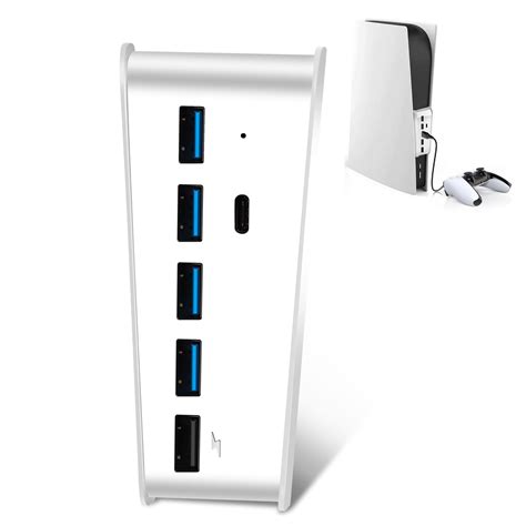 Eeekit 5 Usb Port Expand Hub For Ps5 Console Usb High Speed Expansion Hub Charger Controller