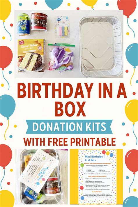 Birthday In A Box Free Printable 🎂 Mini “birthday In A Box” Kits A