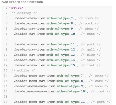 Different Header Navigation Links For Different Pages Customize With Code Squarespace Forum