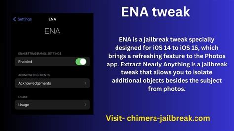 ENA Tweak Extract Nearly Anything Jailbreak Repo Chimera Jailbreak