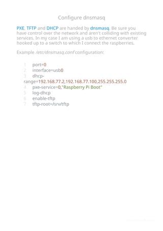 PXE Network Booting The Raspberry Pi PDF