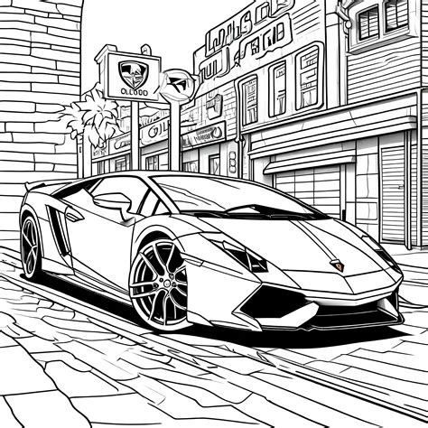 Lamborghini Aventador Colouring Sheet