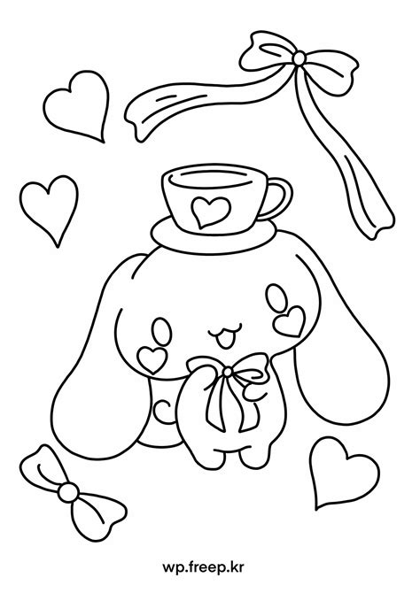 무료 색칠 도안 시나모롤 산리오 색칠공부 리본 색칠공부 Wpfreepkr En 2024