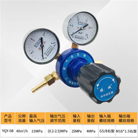 YQY 1A氧气减压器YQY 08减压表减压阀压力表氧气表全铜临海产临减 虎窝淘
