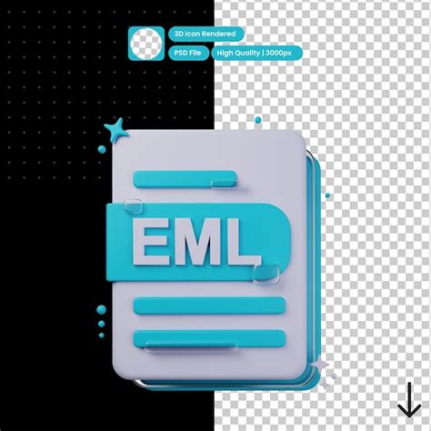 Premium Psd Psd 3d Illustration Of Eml Format