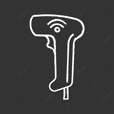 Wireless Barcode Scanning Chalk Icon Accounting Identity Chalkboard Vector Accounting Identity