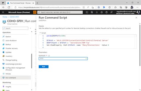 Updating The Rdp Port For An Azure Vm Undocumented Features